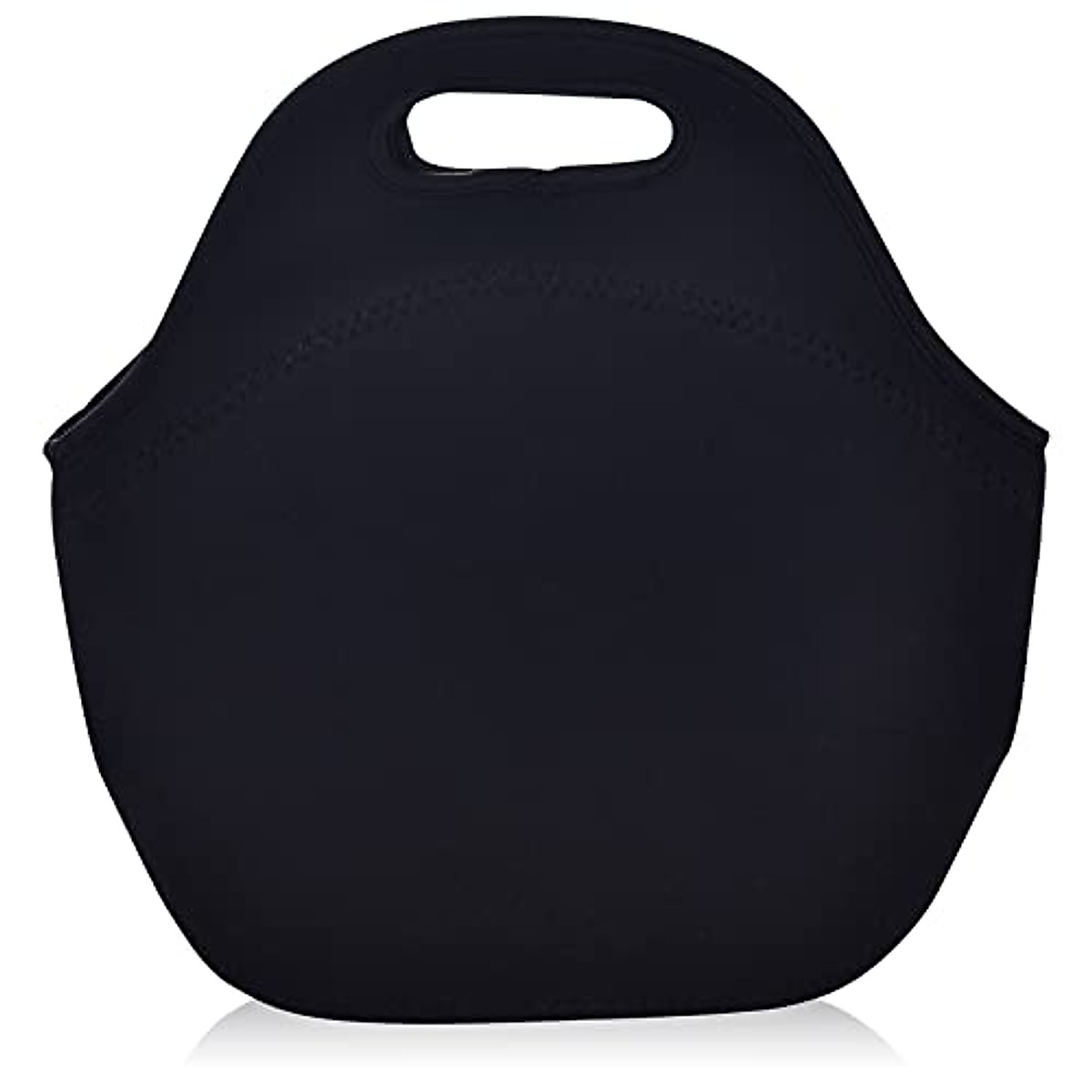 Eslazoer insulated neoprene cooler bags,reusable soft storage bag with zipper for outdoor activity,black lunch bag for adult