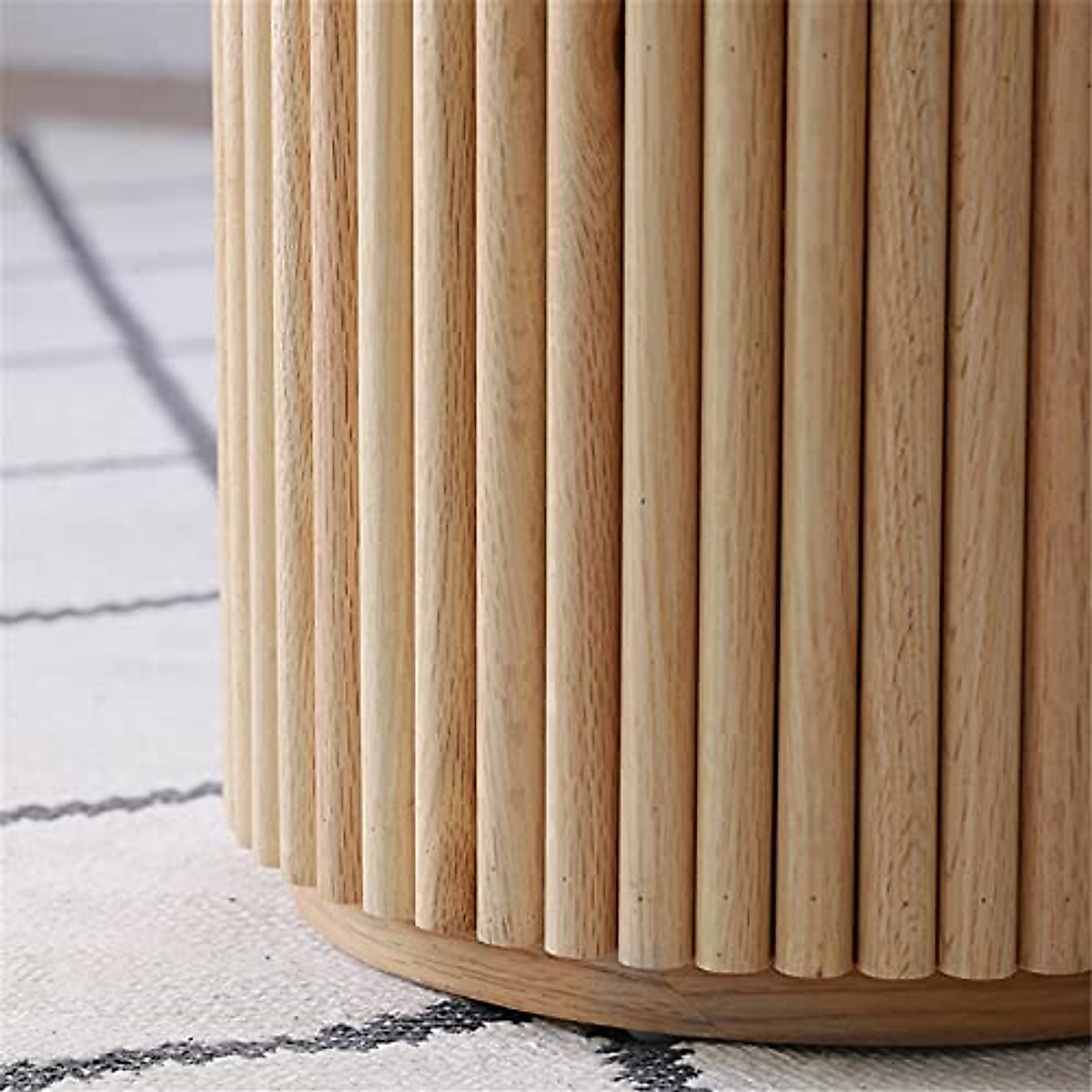 BAYCHEER Round Pedestal Casual Table Simplicity Style Circular Tabletop Dining Room Home Furniture - Wood 27.6" L x 27.6" W x 29.5" H (Table Only)