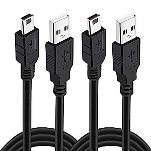 2Pack 10Ft PS3 Controller Charging Cable, Magnetic Ring Mini USB Data Charging Cord for Sony Playstation 3/ PS3 Slim/PS Move Controllers GoPro,HD,Dash Cam,MP3 Player Digital Cameras, TI-84 Plus CE etc