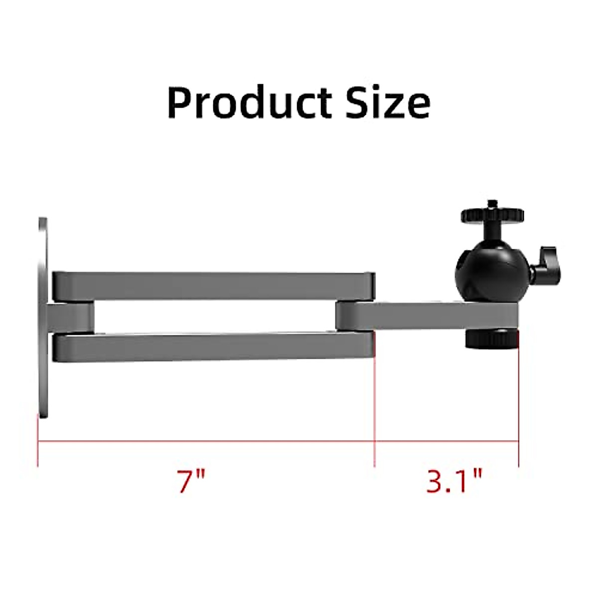 Blanou Foldable Projector Wall Mount Aluminum Alloy Adjustable Projector hange Universal Porjector Mount Projectors Bracket with 360 Rotating