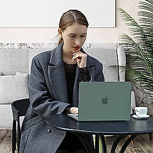 MOSISO Compatible with MacBook Pro 16 inch Case 2023 2022 2021 Release M2 A2780 A2485 M1 Pro/Max Chip with Touch ID, Plastic Hard Shell Case&Keyboard Cover&Screen Protector&Storage Bag, Midnight Green