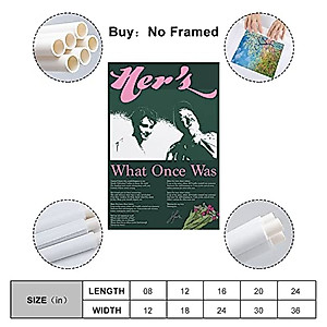 NJYXART Her's Poster Rock Band Poster Music Poster Poster Decorative Painting Canvas Wall Posters and Art Picture Print Modern Family Bedroom Decor Posters 12x18inch(30x45cm)