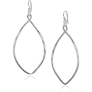 Robert Lee Morris Large Oval Silver Drop Earrings