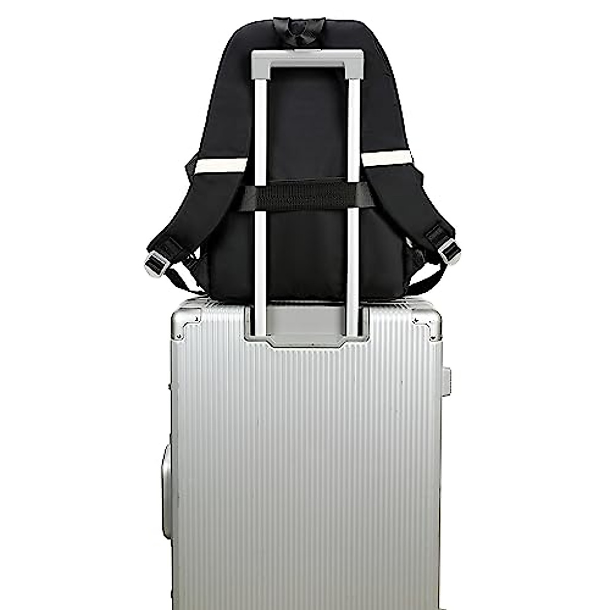 Jaygulf Waterproof Women Laptop Backpack Casual Girls Daypack Black