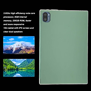 GLOGLOW Calling Tablet, 10in Tablet for Android 11 100‑240V 8 Cores CPU for Entertainment (US Plug)