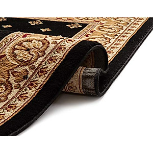 Well Woven Barclay Hudson Terrace Black Traditional Area Rug 5'3" X 6'10" Oval