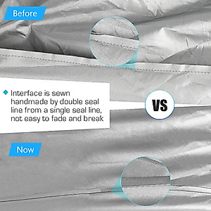 GYMTOP Waterproof Kayak Canoe Cover-7.8-18ft Storage Dust Cover UV Protection Sunblock Shield for Fishing Boat/Kayak/Canoe 7 Sizes (Gray(Upgraded), Suitable for 9.3-10.5ft Kayak)