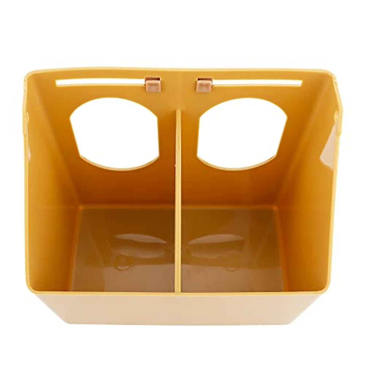 DQITJ 2 Pcs Pigeon Plastic Feeder, Dove Bird Food Feeding Hanging Box for Poultry Pigeon Parrot Budgie Parakeet Cage (Two Holes)