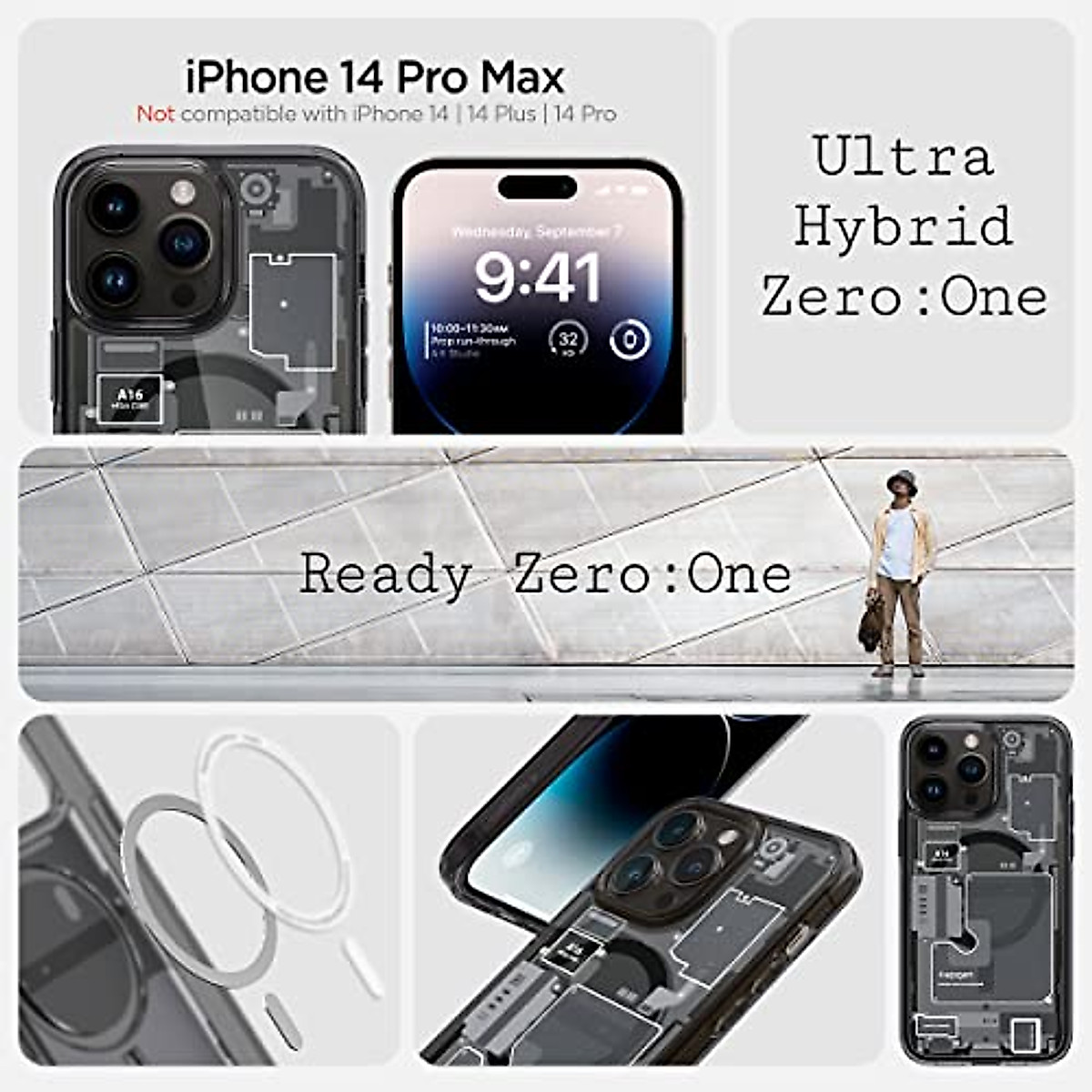 Spigen Ultra Hybrid (MagFit) Designed for iPhone 14 Pro Max Case (2022) - Zero One