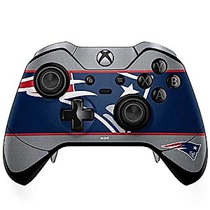Skinit Decal Gaming Skin Compatible with Xbox One Elite Controller - Officially Licensed NFL New England Patriots Zone Block Design