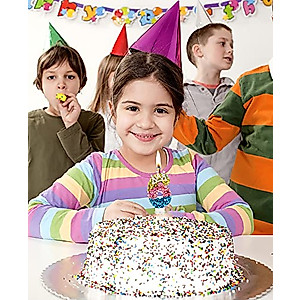 2.8" Birthday Number Candle Glitter Happy Birthday Cake Candles for Birthday Mermaid Themed Party Wedding Anniversary Celebration Supplies