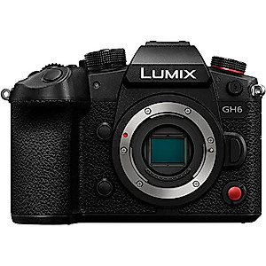 Panasonic Lumix GH6 Mirrorless Camera (DC-GH6BODY) + Sony 64GB Tough SD Card + Card Reader + Case + Flex Tripod + Hand Strap + Memory Wallet + Cap Keeper + Cleaning Kit