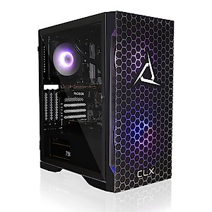 CLX Set Gaming Desktop - Liquid Cooled AMD Ryzen 7 5800X 3.8GHz 8-Core Processor, 16GB DDR4 Memory, Radeon RX 6700 XT 12GB GDDR6 Graphics, 500GB SSD, 3TB HDD, WiFi, Windows 11 Home 64-bit, Black