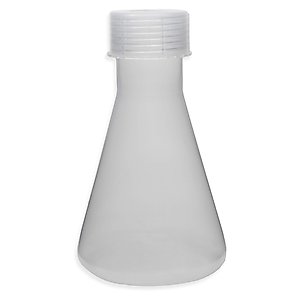 EISCO Conical Lab Flask with Screw Cap, 500mL - Translucent Polypropylene Plastic - Chemical Resistant & Autoclavable