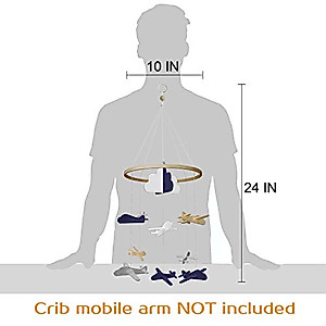 Baby Crib Mobile, Airplane Baby Mobile, Crib Mobile for Boys Nursery Decor