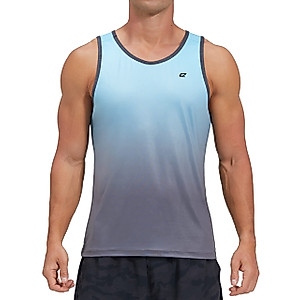 EZRUN Men's Tank Tops Quick Dry Workout Swim Beach Shirts Sleeveless Shirts for Bodybuilding Gym Fitness Training