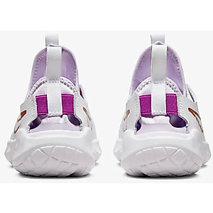 Nike Unisex-Child Flex Runner 2 Running Shoes, White/Metallic Copper, 7 Big Kid