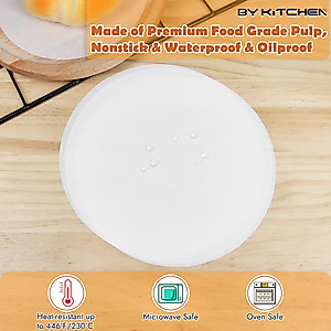 BYKITCHEN Parchment Paper Rounds, Set of 220, Non Stick 8 Inch Parchment Paper Sheet for Baking, Pre-cut Round Parchment Liners for Cake Pan, Tortilla Press, Quesadilla Maker, Springform Pan and More