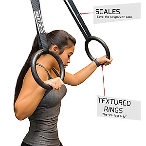 Gymnastic Rings and Straps - Heavy Duty for Gymnastics, Crossfit, & Fitness Training - Best Olympic Home Gym Set