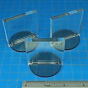 LITKO Paper Figure Holder | Game Card Holder | Paper Miniature Counter Bases (Circular Base, 2x2-Inch Slot)