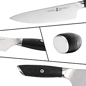 TUO Chef Knife 8 inch - Kitchen Chef Cooking Knife Japanese Gyuto Knife - German HC Steel with Pakkawood Handle - FALCON SERIES with Gift Box