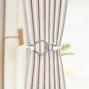 Magnetic Curtain Tiebacks, Elegant Decorative Drape Tie Backs Holdback Holder for Window Draperies, Modern Rope Tiebacks for Drapes Window Curtain Holdbacks for Draperies #A