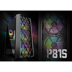 Raidmax p8 Series ATX Desktop Gaming Computer Case USB 3.0 Tempered Glass Window with 120mm ARGB LED Fans (p805) (p815)