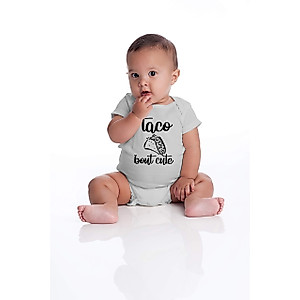 Taco Bout Cute - Funny Baby Essentials Bodysuit - Cute Newborn Outfit Boy Infant Girl Clothes (Newborn, Sports Grey)
