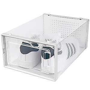 OnDisplay Clik Stackable Interlocking Shoe Box System (Standard Clear/White, Single Box)