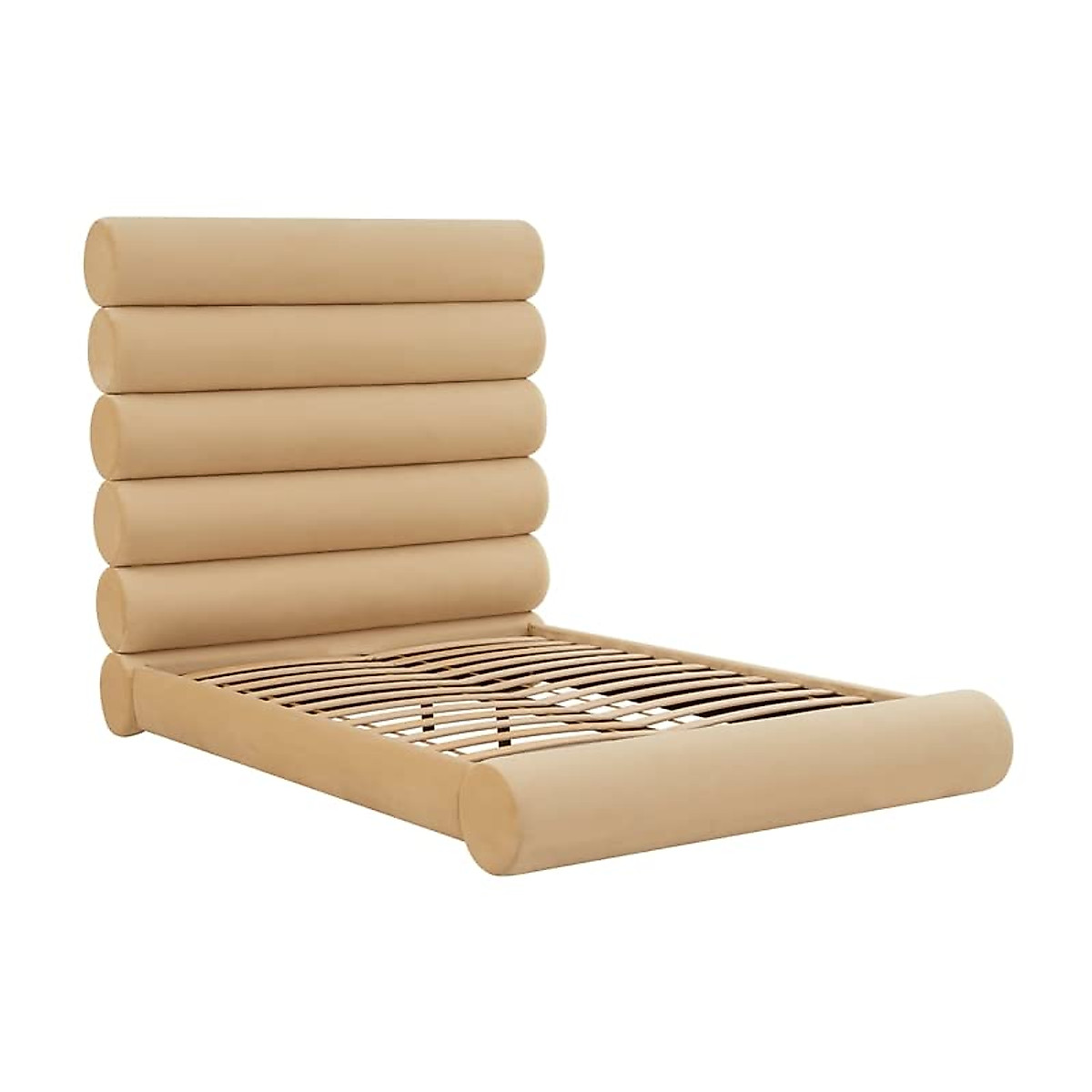 TOV Furniture Durwin Champagne Velvet Bed in King