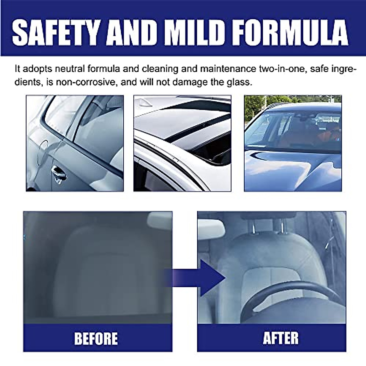 KCRPM Pushue Car Glass Oil Film Remover, 150G Glass Oil Film Remover for Car, Car Glass Oil Film Remover, Car Cleaner Glass Oil Film Remover Windshields Cleaning Liquid (1Set)