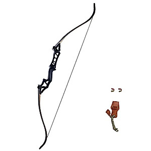 SinoArt Falcon 60" Takedown Hunting Recurve Bow Metal Riser 30 35 40 45 50 55 60 65 70 Lbs Black/Camo Right Handed(60 LBs)