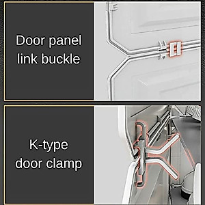 KUYT Portable 36 Pair DIY Shoe Storage Shelf Organizer, Plastic Shoe Organizer for Entryway, Shoe Cabinet with Doors, for Shoes Boots Slippers