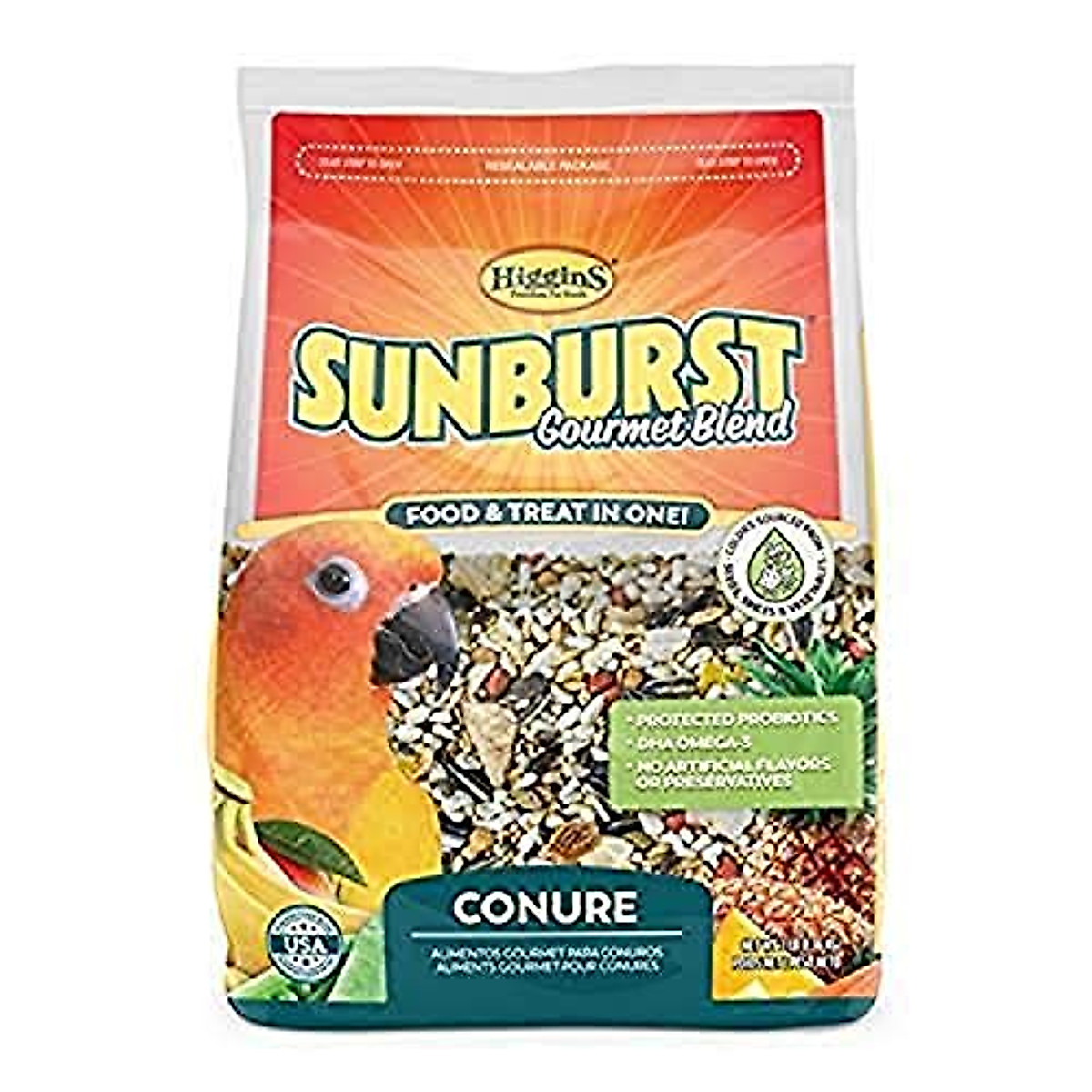 Higgins Premium Pet Foods Hig Sunburst Conure 3lb, Large