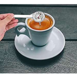 Efengcook Instant Read 1-3/4 Inch Food Thermometer with Clip,Best for The Coffee Drinks,Chocolate Milk Foam (White Dial 1)