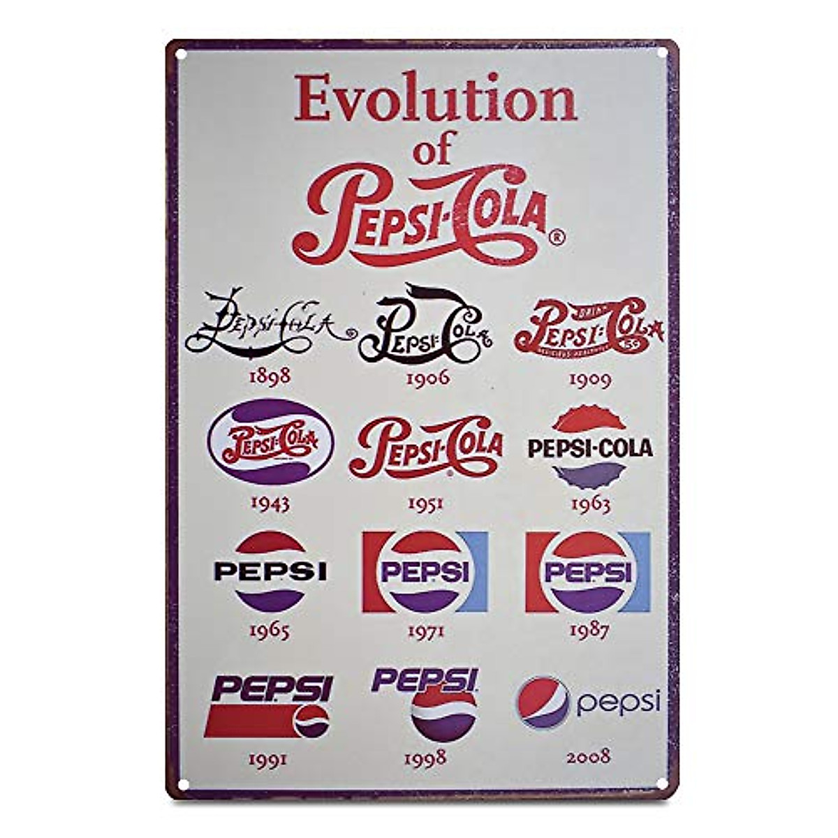 K&H Made in The USA Classic Memorabilia Tin Signs (Pepsi USA)