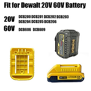 UOSXVC 14-Packs Battery Holders for Dewalt 20V Mount Dock Fit for 20V 60V MAX Yellow (No Battery)