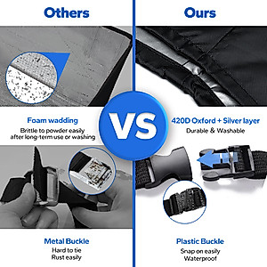 Cestluck Window AC Covers for Outside: Window Air Conditioner Covers for Outside - S Size Black Outdoor AC Covers for Winter - Windproof Snowproof Waterproof for Bedroom Living Room