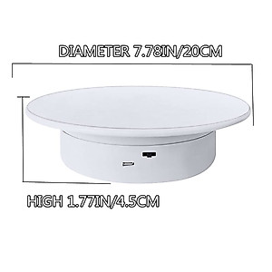CEXUW Display 360 Degree Electric Turntable,for Small Product Display, 7.87in Diameter product photography turntable