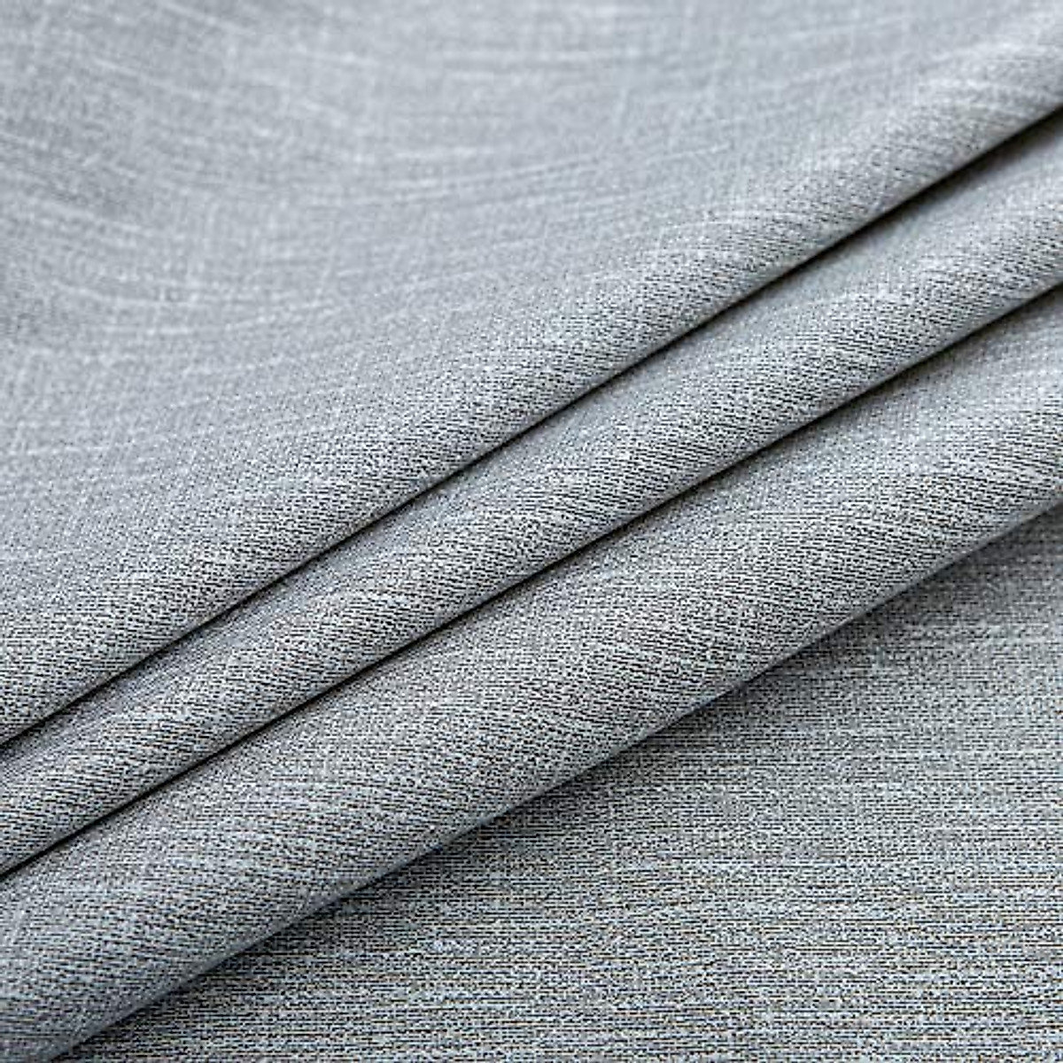 NLMUVW Round Fitted Vinyl Tablecloth with Elastic Edge 100% Waterproof Oil Proof PVC Table Cloth Wipe Clean Table Cover for Indoor and Outdoor, Light Grey, 40"- 44"