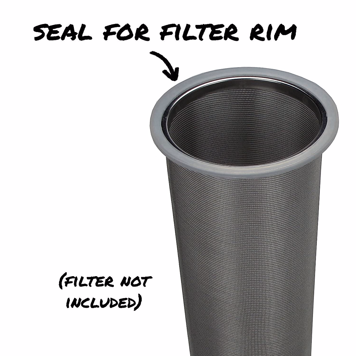 County Line Kitchen Replacement Seals for Cold Brew Filter with Stainless Steel Lid or Ball White Plastic Lids - 3 Pack