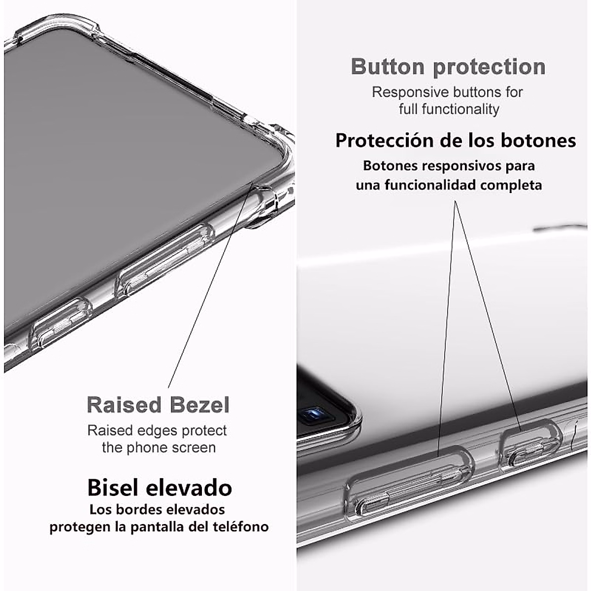 USTIYA Case for Huawei P60 Pro y Huawei P60 Clear TPU Four Corners Protective Cover Transparent Soft