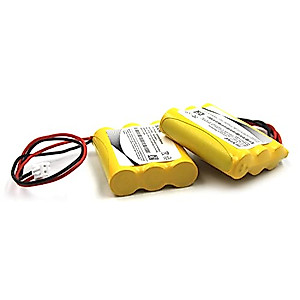 (2-Pack) 3.6V 700mAh Ni-CD Battery Pack Replacement for DISON KRH-15/51 JLEU9, OSA107, PowerSonic A5289-1 Exit Sign Emergency Light