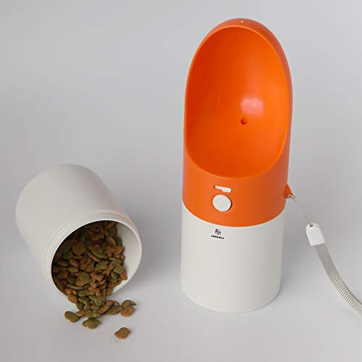 Dog Water Bottle Portable Small Animals Water Bottle Food Dish Bowl Dispenser for Walking Traveling Hiking, Multifunctional Outdoor Food Detachable Combo Cup Pet Drinking Bottle for Cat Rabbit Puppy