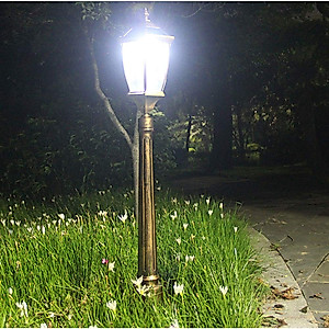 XIAOXY Solar LED Lawn Light Outdoor Garden Light Solar Street Light Home Villa Lights Garden View Lights European Waterproof Outdoor Column Headlight Rural Outdoor Wall Door Pillar Lamp