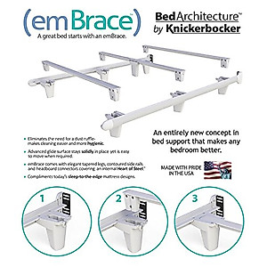 Knickerbocker Embrace Designer Foundation - Full Size - Black Bed Frame - Heavy Duty