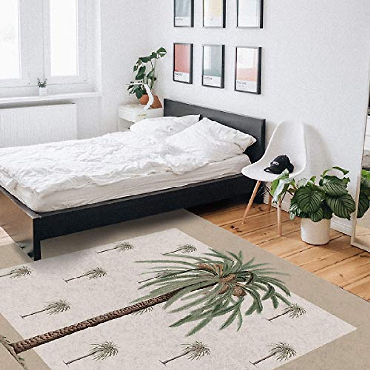 Fantasy Staring Area Rugs for Living Room & Bedroom, Tropical Palm Tree Non-Slip Modern Carpet Children Playroom Soft Carpet Floor Mat Home Decor 2' x 3'