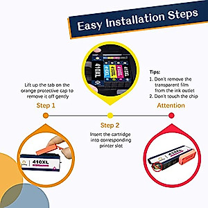 Colorking Remanufactured 410 Ink Cartridges for EPSON T410 410XL Ink for Expression XP7100 Ink Cartridges XP-630 XP-7100 XP-830 XP-640 Printer (1 Black, 1 Cyan, 1 Magenta, 1 Yellow, 1 Photo Black)