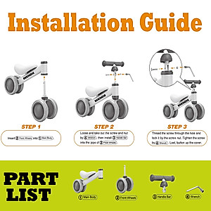 Toys for 1 Year Old : Balance Bike - Ideal 1 Year Old Girl Birthday Gift