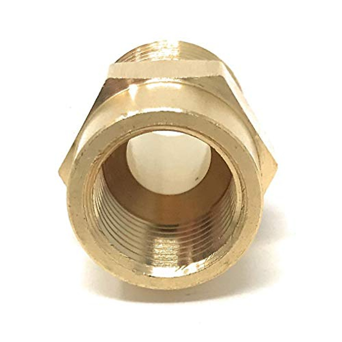 1/2 Male Flare x 3/8 Female Flare Brass Reducer coupling [661-FA0806] to adapt 1/2" application to 3/8 inch Natural Gas Grill Hose Connect Propane Assembly-3/8 Female Flare Thread x 1/2 Male Flare